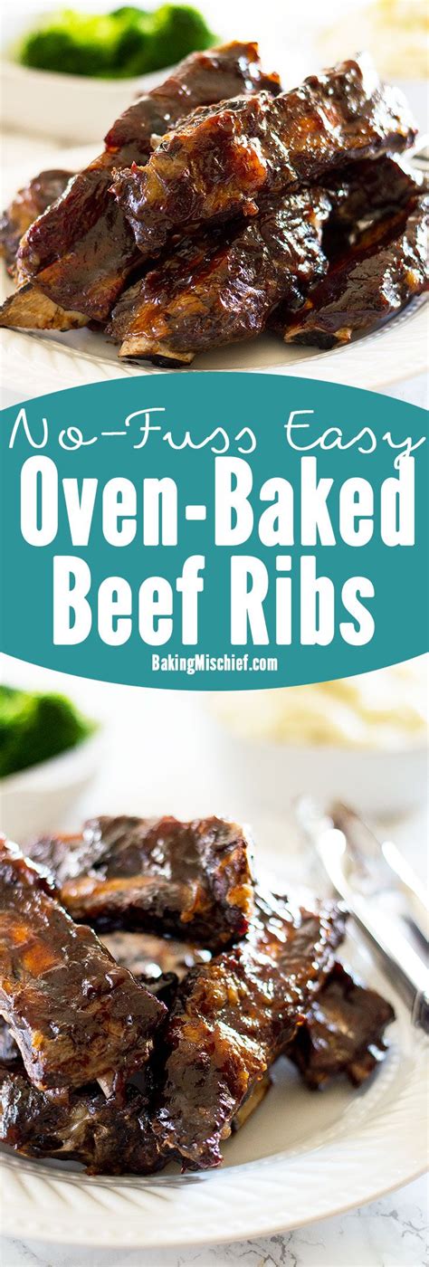 No Fuss Easy Oven Baked Beef Ribs Oven Baked Beef Ribs Baked Beef
