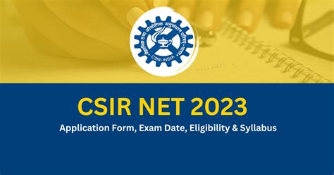 Csir Net 2023 Application Form December Exam Date Eligibility