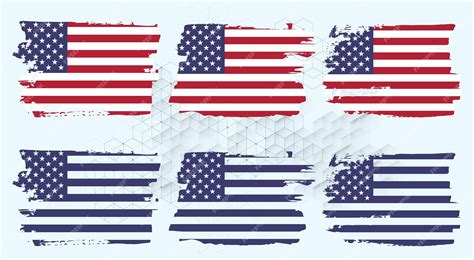 Bandera Americana Silueta Grunge Bandera De Estados Unidos Conjunto