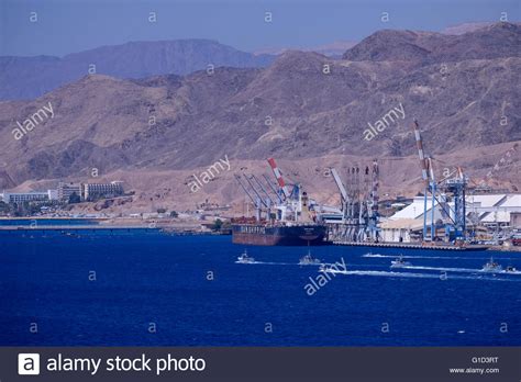 Israeli Navy Warships Passing The Port Of Eilat During A Display In The