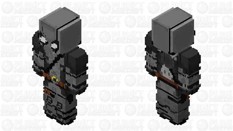 Gray Deadpool Minecraft Skin