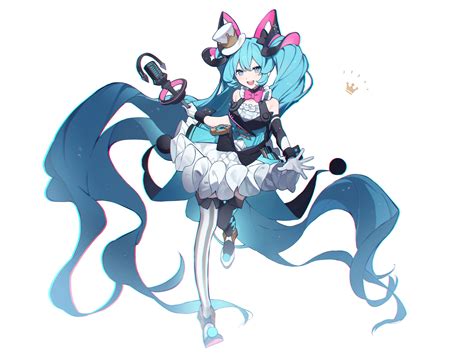 Hatsune Miku Magical Mirai Miku And Magical Mirai Miku Vocaloid And 1 More Drawn By Motamo