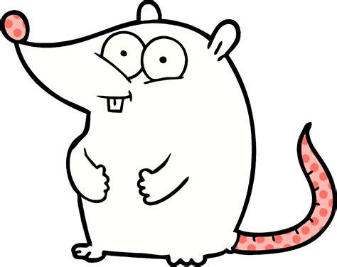 Cartoon Happy White Lab Mouse 45053301 Png