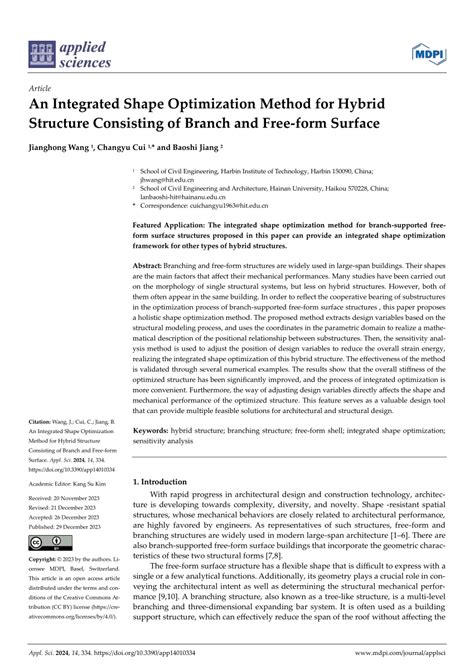 Pdf An Integrated Shape Optimization Method For Hybrid Structure