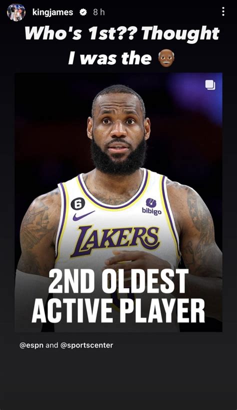 Lebron James Reacts To Being The Second Oldest Active Player In The Nba