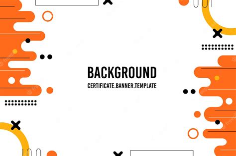 인증서 배너 벽지에 대한 크로스 오렌지 라인 배경 템플릿 프리미엄 벡터