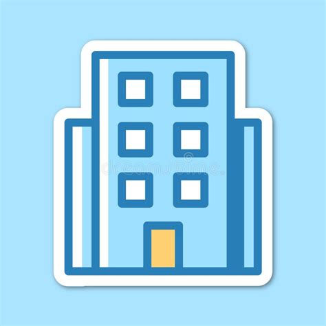Cute Building Icon Sticker Cartoon Stock Vector Illustration Of Building Shop 403455898