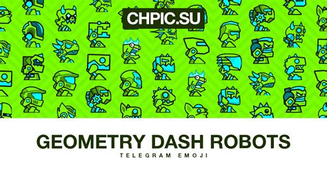 Telegram Emoji 🤖 From Geometry Dash Robots Pack