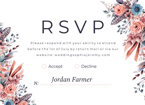 Wedding Invitation Rsvp Form