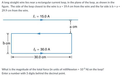 solved a long straight wire lies near a rectangular current