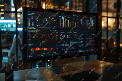 Premium Photo Hightech Data Analytics Dashboard Displaying Realtime