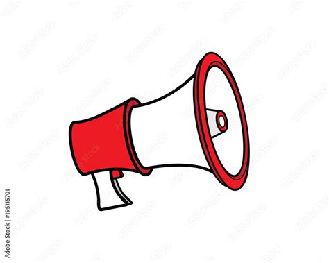 Loudspeaker Cartoon Illustration Cartoon Design Style Designed For