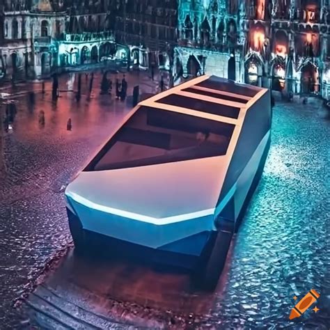 Tesla Cybertruck On Marienplatz Munich On Craiyon