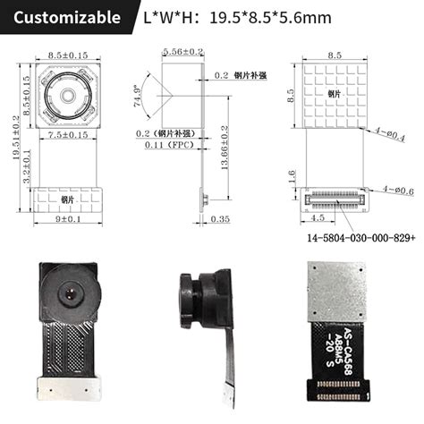 Wholesale Ov Coms Mipi Interface Fov Mp K K Wide Angle Camera Module