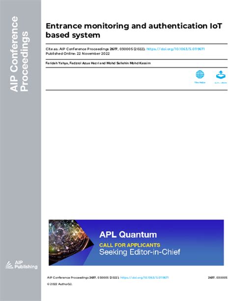 pdf entrance monitoring and authentication iot based system
