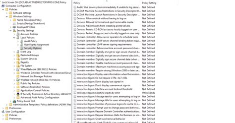 Group Policy Lock Screen Configuration Active Directory Pro