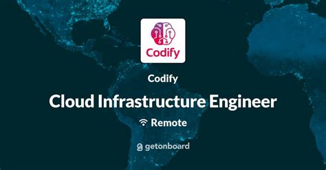 Cloud Infrastructure Engineer At Codify Remote Work From Home Get
