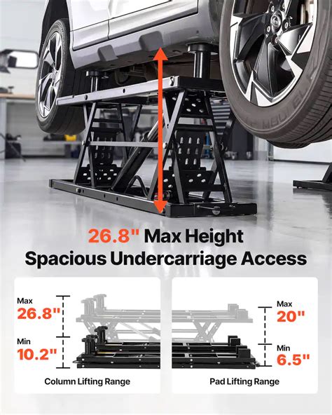 Vevor Portable Car Lift 7000 Lbs Capacity Heavy Duty Steel Truck Lift