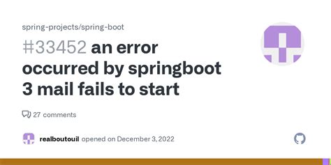 An Error Occurred By Springboot 3 Mail Fails To Start · Issue 33452