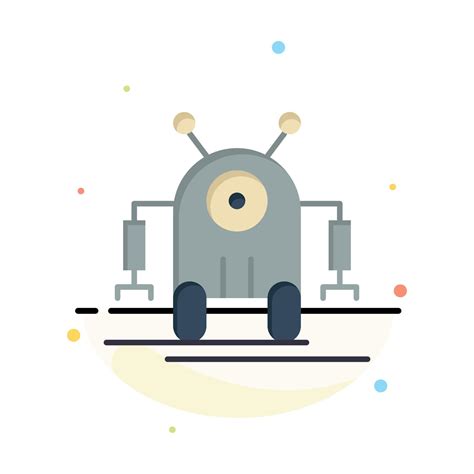 Human Robotic Robot Technology Abstract Flat Color Icon Template