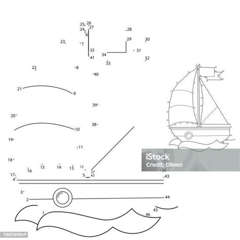 Jeu De Puzzle Pour Les Enfants Jeu De Chiffres Bateau De Voile De