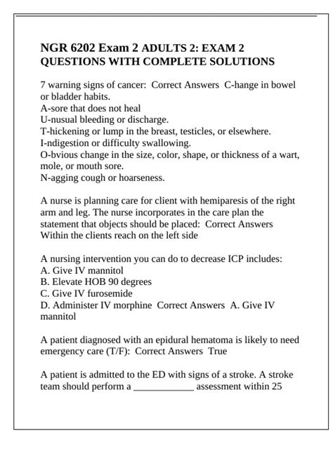 Ngr 6202 Exam 2 Adults 2 Exam 2 Questions With Complete Solutions Ngr 6202 Stuvia Us