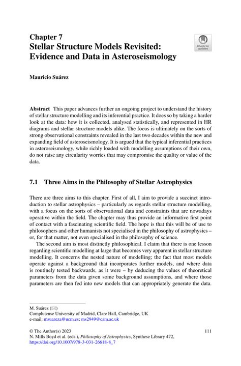 Pdf Stellar Structure Models Revisited Evidence And Data In