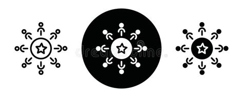 ambassador icon black line art vector logo stock vector illustration