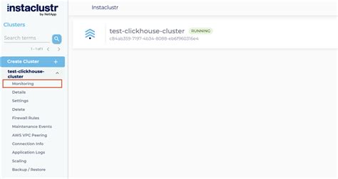 accessing clickhouse metrics instaclustr
