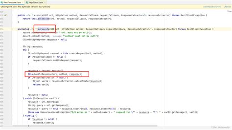 Resttemplate 接口异常获取tatuscode状态码resttemplate获取状态码 Csdn博客