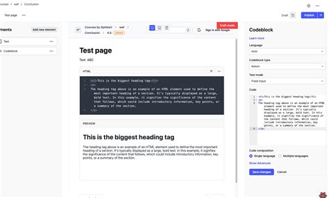 using code blocks to add exercises and examples neetocourse