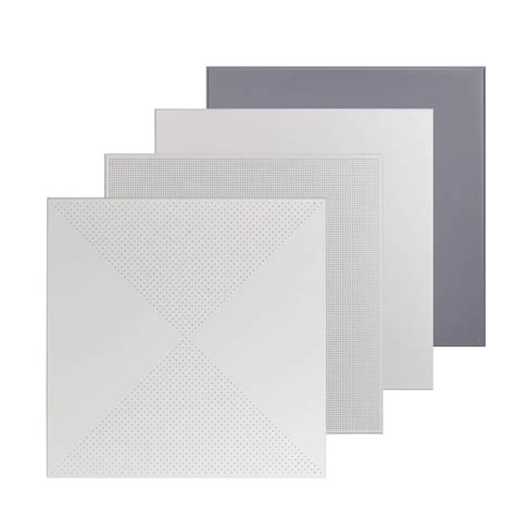 Metal Aluminum Gusset Plate Ceiling Tiles 600 600 Perforated Office Aluminum Ceiling Integration