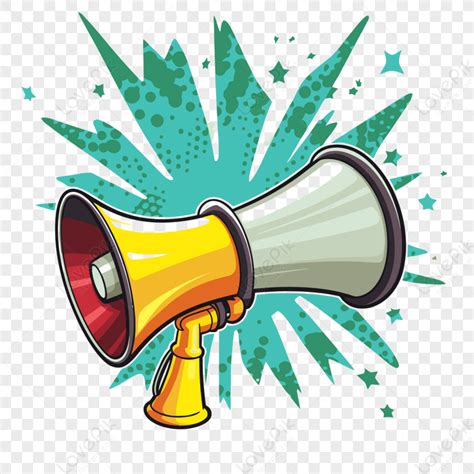 투명한 확성기상표클립 아트만화