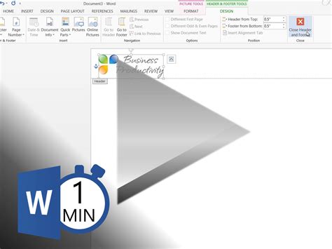 How To Add Your Logo To The Header In Word 2013