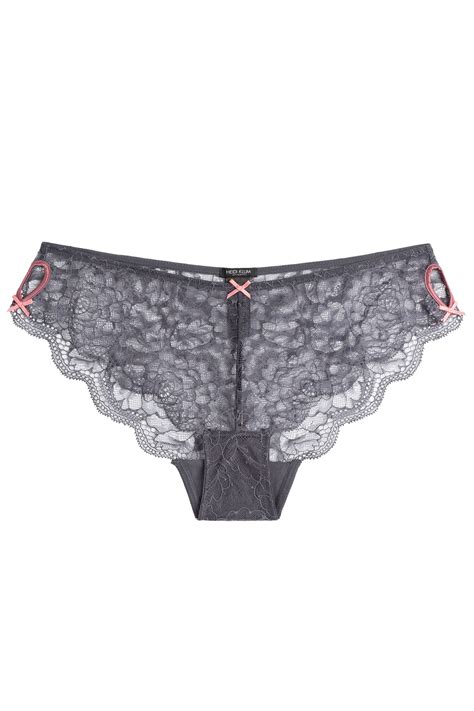 Lyst Heidi Klum Intimates Cle Damour Lace Briefs Grey In Gray