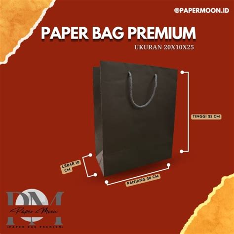 Jual Paperbag 20x10x25 PxLxT Craft Hitam 1 Lusin Shopee Indonesia