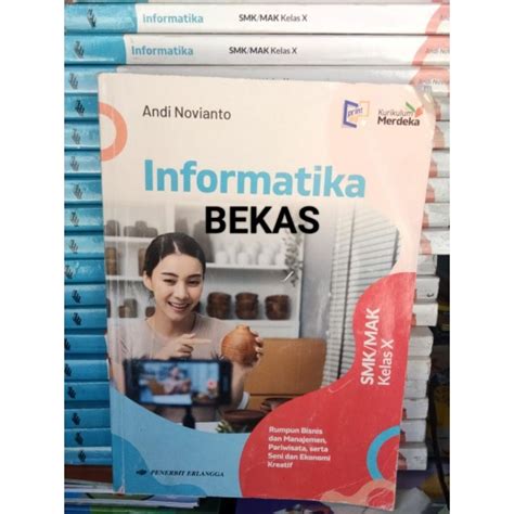 jual informatika smk kelas 1 x erlangga kurikulum merdeka shopee