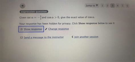 Solved Given cscα 23 and cosα 0 give the exact value of Chegg com