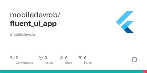 Github Mobiledevrobfluentuiapp Mobiledevrob