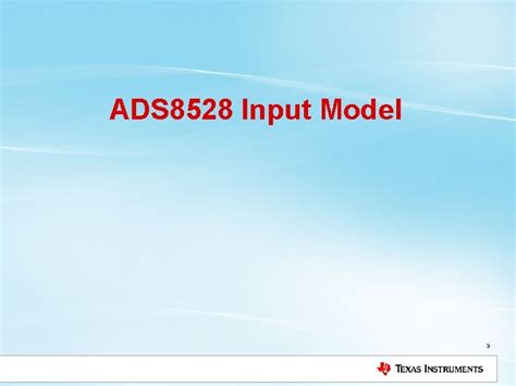 SAR ADC Input Drive Definition By Example Using