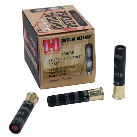 Hornady 410ga Triple Defense 2 1 2 Box Of 20 Top Gun Supply