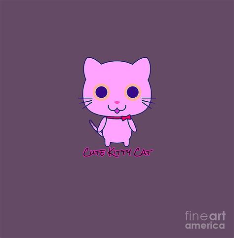 Cute Kittu Cat Digital Art By Momen Momen Fine Art America