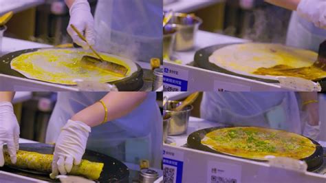 摊煎饼果子视频素材下载