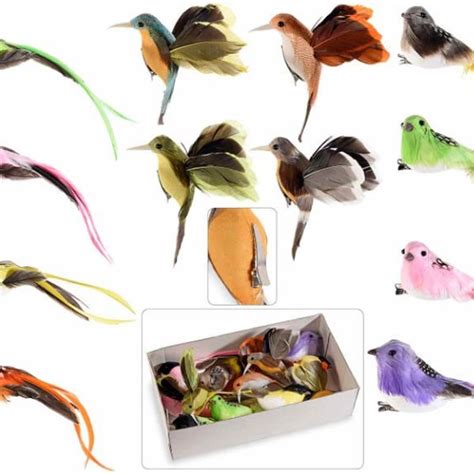 Artificial Clip On Birds For Crafts Etsy