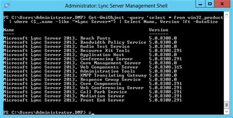 Lync Server Component Version Using Powershell Wmi Classes Uc Lobby