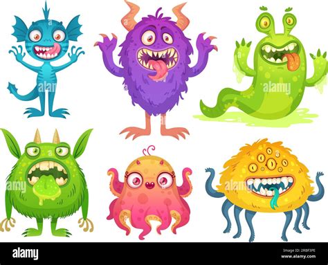 Cartoon Monster Mascot Halloween Funny Monsters Bizarre Goofy Gremlin