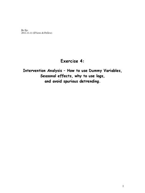 Intervention Analysis Pdf Errors And Residuals Time Series
