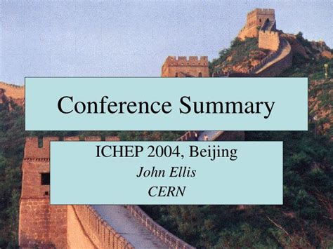 Ppt Conference Summary Powerpoint Presentation Free Download Id 292320