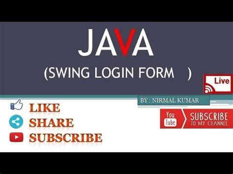 Login Form Jdbc Java Swing Awt Event Handling Youtube