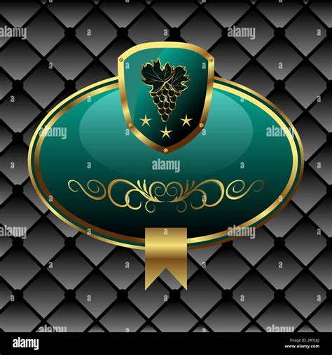 Illustration Golden Label For Packing Wine Vector Stock Vector Image